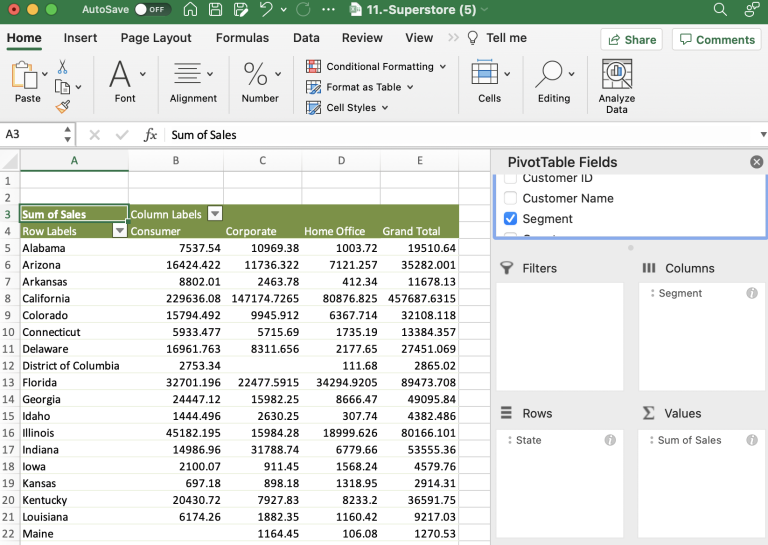 Pivot Table in Excel - tot ce trebuie sa stii - onLearn